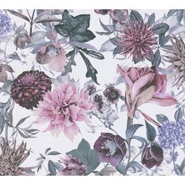 A.S. Cr&eacute;ation Vliestapete &raquo;Dream Flowery&laquo; Wald botanisch floral glatt Florale Tapete Blumenoptik Tapeten Wohnzimmer Schlafzimmer K&uuml;che Optik wei&szlig; Vlies B/L: 0,53m x