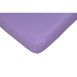 CASATEX Spannbettlaken &raquo;Jerry&laquo; komfortables &Uuml;berziehen durch hohe Elastizit&auml;t lila Jersey, Obermaterial: 100% Baumwolle 1 Stk., Jersey, 90-100x190-200