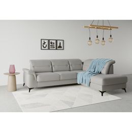Sit & More sit&more Ecksofa &raquo;Sinatra L-Form&laquo; mit Ottomane, optional mit Kopfteilverstellung und Armteilfunktion grau 100% Polyester B/H/T: 251cm x 85cm x 220cm, 