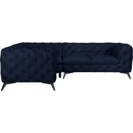 Home Affaire Chesterfield-Sofa &raquo;Ecksofa GLYNIS L-Form mit Wellenunterfederung, Ma&szlig;e B/T/H 264/204/75cm&laquo; aufw&auml;ndige Knopfheftung, moderne Chesterfield 