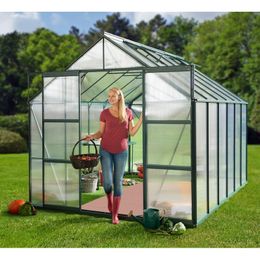 Konifera Gew&auml;chshaus &raquo;Titania 9900&laquo; gr&uuml;n B/H/T: 254cm x 379cm