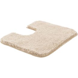 Grund Badematte &raquo;Melange&laquo; H&ouml;he 27 mm rutschhemmend beschichtet fu&szlig;bodenheizungsgeeignet besonders dichter Flor beige Polyacryl WC-Vorleger, 1 Stk.