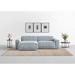 Trendmanufaktur Ecksofa &raquo;Braga, mit hochwertigem Kaltschaum, L-Form, in Cord erh&auml;ltlich&laquo; modernes Sofa, Couch mit hohem Sitzkomfort, 255/72/160 cm (B/