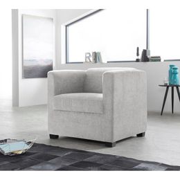 Home Affaire Sessel &raquo;Bob Cocktailsessel, Clubsessel, Loungesessel&laquo; in verschiedenen modernen Farben und Qualit&auml;ten silber Luxus-Microfaser (92% 