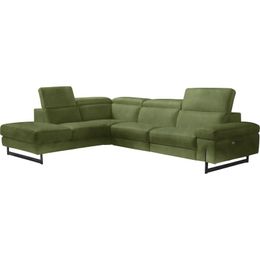 Egoitaliano Ecksofa &raquo;Candice, elegant, edel und bequem, erstklassiger Sitzkomfort, L-Form&laquo; inkl. 2 elektrischer Relaxfunktionen, Bedienung &uuml;ber Taste an Armlehne 