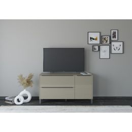 set one by Musterring Lowboard &raquo;Reno&laquo; 1 Stk. tlg. Mit Vierkantfu&szlig; in diversen Farben, 75 cm H&ouml;he & Farbauswahl beige Glas, Holzwerkstoff B/H/T: 137cm 