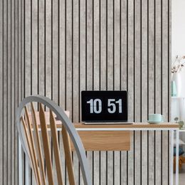 Vliestapete &raquo;Beton Gestreift&laquo; texturiert Design Tapeten grau Vlies B/L: 0,52m x 10m, Rollen: 1