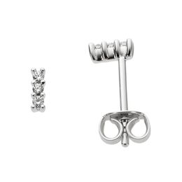 Firetti Damen Paar Ohrstecker &raquo;Schmuck Geschenk Gold 333 Ohrschmuck L&auml;nglich Stab&laquo; mit Brillant - Krappenfassung wei&szlig; 0,05, 0,05 P2 = erkennbare 