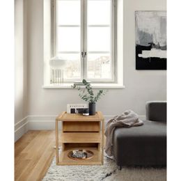 WOODMAN Couchtisch &raquo;Cube&laquo; Holzfurnier aus Eiche, FSC -zertifiziert braun B/H/T: 50cm x 50cm x 50cm