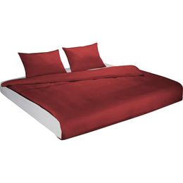 Fleuresse Bettw&auml;sche &raquo;Colours in 135x200, 155x220 oder 200x200 cm&laquo; 3 Stk. Bettw&auml;sche aus 100% Baumwolle, uni, mit Rei&szlig;verschluss rot Mako-Satin, 