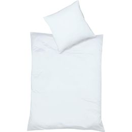 Fleuresse Bettw&auml;sche &raquo;Colours in 135x200, 155x220 oder 200x200 cm&laquo; 2 Stk. Bettw&auml;sche aus 100% Baumwolle, uni, mit Rei&szlig;verschluss wei&szlig; Mako-Satin, 