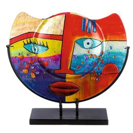Casablanca by Gilde Tischvase &raquo;Fashion, Dekovase&laquo; Vase aus Glas, mit schwarzem Metallfu&szlig;, H&ouml;he ca. 35 cm bunt Glas, Metall B/H/T: 39cm x 35cm x 10cm
