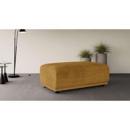 Home Affaire Polsterhocker &raquo;TAMMO&laquo; passend zur Serie, auch in Cord und Boucl&eacute; gelb 100% Polyester B/H/T: 70cm x 45cm x 120cm, Cord, gro&szlig;er Hocker