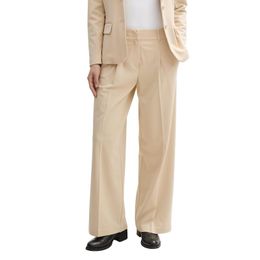 Tom Tailor Damen Tom Tailor Stoffhose &raquo;LEA&laquo; Sommerhose mit Taschen beige 42, L&auml;nge 30