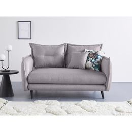Home Affaire 2-Sitzer &raquo;Lazio, 162 cm breit, modern und bequem&laquo; Struktur fein, inkl. R&uuml;cken- und Zierkissen grau B/H/T: 162cm x 94cm x 110cm, Struktur 