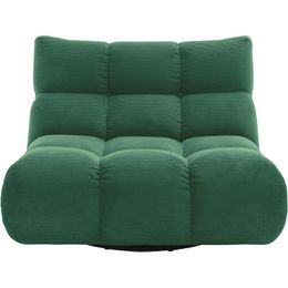 Home Affaire 1,5-Sitzer &raquo;Cozy Bubble, 360&deg; drehbarer Sessel, Breite 107 cm&laquo; mit eleganter Steppung, Rundumbezug & weicher Polsterung gr&uuml;n 95% 