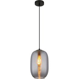 Globo LIGHTING H&auml;ngeleuchte &raquo;JEFREY&laquo; E27 1 Stk. H&auml;ngelampe Esszimmer-Leuchte Esstischleuchte Wohnzimmer grau &Oslash; 20cm H: 120cm, 1 Stk.