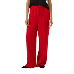 s.Oliver Damen s.Oliver Stoffhose mit B&uuml;gelfalte und Kordelzug rot 46, N-Gr