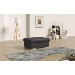 Sit & More sit&more Polsterhocker &raquo;Broadway&laquo; braun Luxus-Microfaser aus 100% Polyester B/H/T: 99cm x 42cm x 65cm, Luxus-NaturLEDER