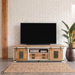 TV-Board Mango 180x55x50 wei&szlig; lackiert RAILWAY #314