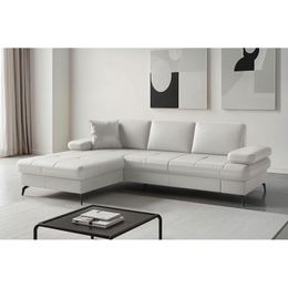 Sit & More sit&more Ecksofa &raquo;Morris Jubi, Recamiere, Breite 247 cm&laquo; mit Armteilfunktion,, wahlweise mit Schlaffunktion B/H/T: 247cm x 83cm x 171cm, NaturLEDER 