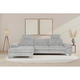 Die PlanBar Ecksofa &raquo;Recamiere MP-IN14007 L-Form, Breite 318 cm&laquo; wahlweise mit Schlaffunktion und verstellbaren Kopfst&uuml;tzen 100% Polyester B/H/T: 