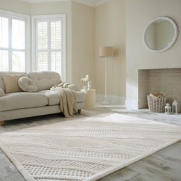 FLAIR RUGS Teppich &raquo;SCULPTURED ABSTRACT&laquo; rechteckig 14 mm H&ouml;he beige Oberfl&auml;che: 91% Wolle, 9% Polyester. R&uuml;ckseite: 47% Baumwolle, 32% Polyester, 21%
