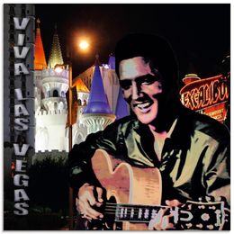Artland Glasbild &raquo;Elvis Presley&laquo; Bilder von ber&uuml;hmten Musikern 1 Stk. tlg. in verschiedenen Gr&ouml;&szlig;en bunt B/H/T: 20cm x 20cm, Glasbild Bilder von ber&uuml;hmten 