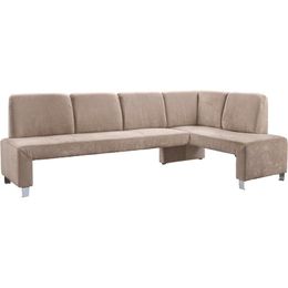 exxpo - sofa fashion Eckbank &raquo;Intenso, viele Bezugsstoffe Cord, Struktur 243/158 cm (B/T)&laquo; hohe Bodenfreiheit, frei im Raum stellbar, hoher 