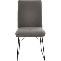 K+w Komfort & Wohnen K+W Komfort & Wohnen Kufenstuhl () 1 Stk.Drahtgestell in Metall schwarz, Griff am R&uuml;cken, Steppung im Sitz braun B/H/T: 46cm x 91cm x 62cm, 1 Stk., 