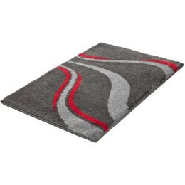 Kleine Wolke Badematte &raquo;&raquo;Vento&laquo;, Badvorleger, Badezimmer Teppich&laquo; H&ouml;he 20 mm rutschhemmend beschichtet fu&szlig;bodenheizungsgeeignet Badteppich, modernes Welledesign, 
