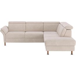 OTTO home Ecksofa &raquo;Calypso L-Form&laquo; mit Relaxfunktion motorisch im Sofa 2,5- Sitzer beige 100% Polyester B/H/T: 259cm x 85cm x 227cm, Struktur, 