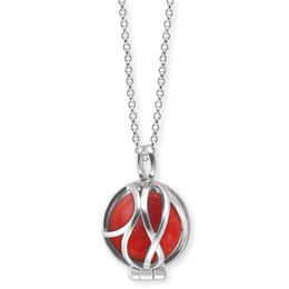 Engelsrufer Damen Kette mit Anh&auml;nger &raquo;Powerful Stone Roter Jaspis&laquo; mit Jaspis bunt XS, Silber 925 (Sterlingsilber), L: 50