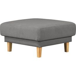 OTTO home Polsterhocker &raquo;TRIPLO passend zur Serie, Ma&szlig;e B/T/H: 82/72/46 cm&laquo; mit Wellenunterfederung, in hochwertiger Verarbeitung grau 88% Polyester, 
