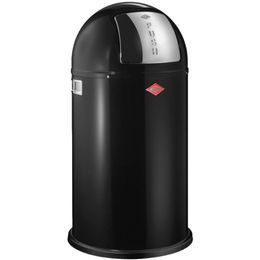Wesco M&uuml;lleimer &raquo;Pushboy&laquo; 1 Beh&auml;lter Abfallsammler, 50 Liter schwarz Stahlblech B/H/T: 40cm x 75,5cm x 40cm, 50 l