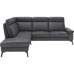 Home Affaire Ecksofa &raquo;Nalani, optionaler Sitzauszug, Breite: 252 cm&laquo; Komfortabler Federkernsitz, gro&szlig;z&uuml;gige Ecke, klappbare Armlehne 100% Leder B/H/T: