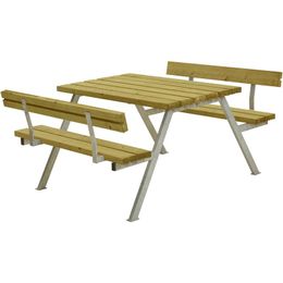 Plus Garten-Essgruppe &raquo;Alpha Kombim&ouml;bel mit 2 R&uuml;ckenlehnen&laquo; 1 Stk. tlg. 118x185x76/45 cm beige B/H/T: 185cm x 76cm x 118cm