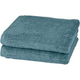 Ross Handtuch &raquo;Premium&laquo; 100% Baumwolle blau Frottier, Obermaterial: 100% Baumwolle B/L: 50cmx100cm, 2 Stk., Frottier