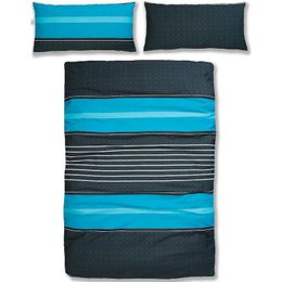 OTTO home Bettw&auml;sche &raquo;Circle&laquo; 2 Stk. Bettw&auml;sche aus Baumwolle mit Streifen-Design, moderne Bettw&auml;sche Polycotton, Obermaterial: 60% Baumwolle, 40% 