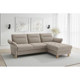 Sit & More sit&more Ecksofa &raquo;Pamela, L-Form, B:230 cm&laquo; mit Federkern und Liegefl&auml;che aus Originalstoff 95% Polyester 5% Polyamid B/H/T: 230cm x 90cm x 164cm, 