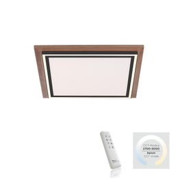 Paul Neuhaus Deckenleuchte &raquo;PALMA&laquo; LED-Board 1 Stk. warmwei&szlig; - kaltwei&szlig; CCT - &uuml;ber Fernbedienung, dimmbar &uuml;ber Fernbedienung, Serienschalter braun 2, H: 6,2cm, 1 