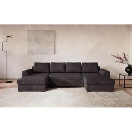 COTTA Wohnlandschaft &raquo;Drift U-Form Recamiere, Breite 327 cm&laquo; optional auch mit Schlaffunktion, Wellenunterfederung braun 96% POLYESTER (PES) 4% 