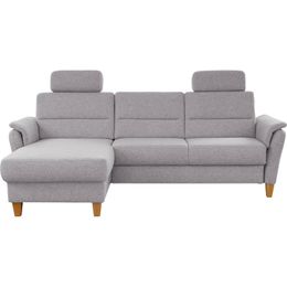 Home Affaire Ecksofa &raquo;Palmera L-Form, B: 244 cm - OTTO. Verl&auml;ssliche Qualit&auml;t.&laquo; optional Schlaffunktion & Bettkasten, Federkern silber 100% Polyester;