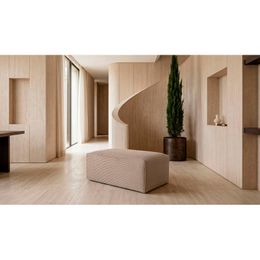 OTTO home Polsterhocker &raquo;Clayton Breite 96 cm&laquo; in einem trendigen Cord-Bezug beige 100% Polyester B/H/T: 96cm x 41cm x 60cm, Cord, klein