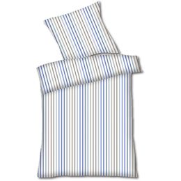 Dyckhoff Bettw&auml;sche &raquo;Stefanie&laquo; 2 Stk. aus Weichfrottier blau Frottee, Obermaterial: 75% Baumwolle, 25% Polyester B/L: 135cm x 200cm, 1 Stk., 1 Stk., Frottee, B
