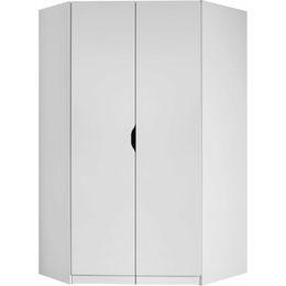 Rauch Eckkleiderschrank &raquo;Freiham&laquo; mit Griffmulde wei&szlig; Holzwerkstoff wei&szlig;, B/H/T: 90cm x 197cm x 108,5cm