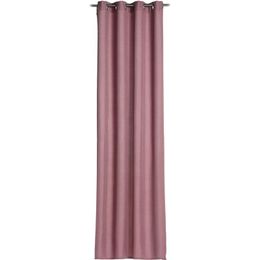 G&ouml;zze Vorhang &raquo;Linus &Ouml;senschal&laquo; &Ouml;sen 1 Stk. tlg. HxB: 245x140, Uni Panamagewebe rosa Polyester 245cm, &Ouml;sen, 140cm