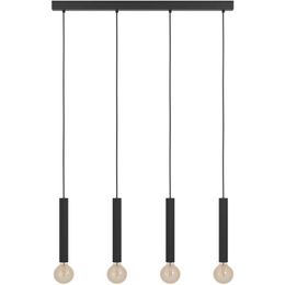 Eglo H&auml;ngeleuchte &raquo;Cortenova Pendelleuchte, Industrial, Esstischlampe, H&auml;ngelampe, E27&laquo; E27 1 Stk. H&auml;ngeleuchte - L84 x B6 x H110 cm - schwarz - 4X60W