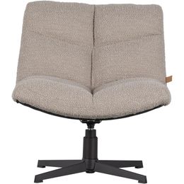 Woood Drehsessel &raquo;Vinny Boucl&eacute;-Bezug mit Drehmechanismus H 80 x B 75 x T 75 cm&laquo; Tragkraft 120 kg, Polyurethanschaum-Polsterung, Metallgestell beige B/