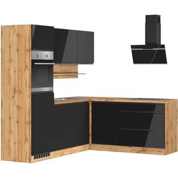 KOCHSTATION Winkelk&uuml;che &raquo;KS-Virginia,neu in verbesserter Ausf&uuml;hrung&laquo; Arbeitsplatte 38 mm stark, Stauraum, Softclose, Stellbreite 230/190 cm, Soft-